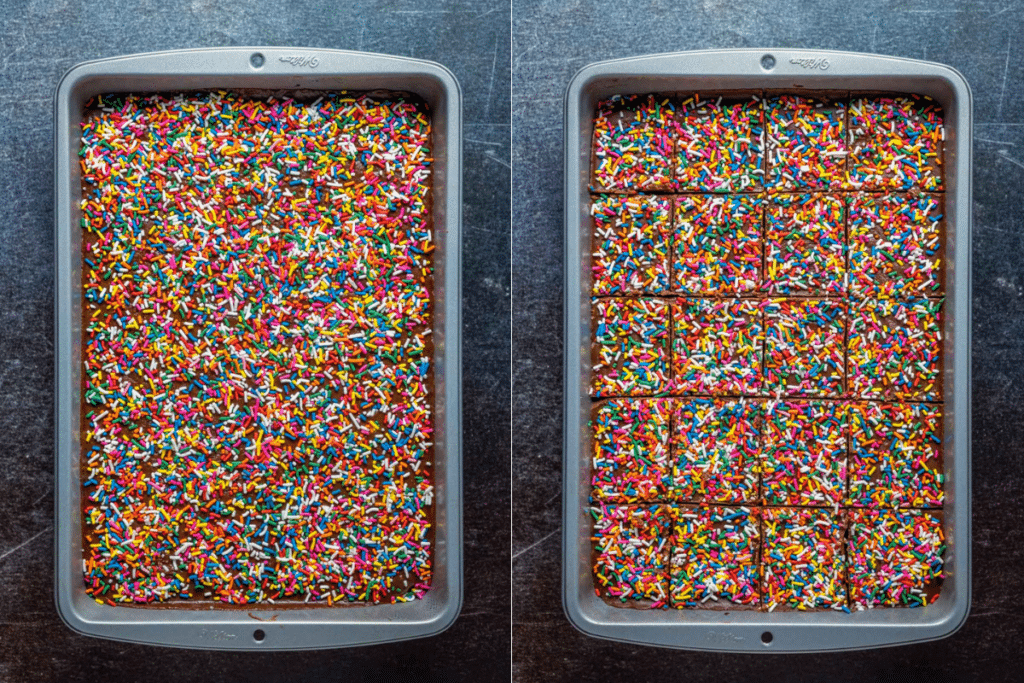 Sprinkle Brownies - Gimme That Flavor